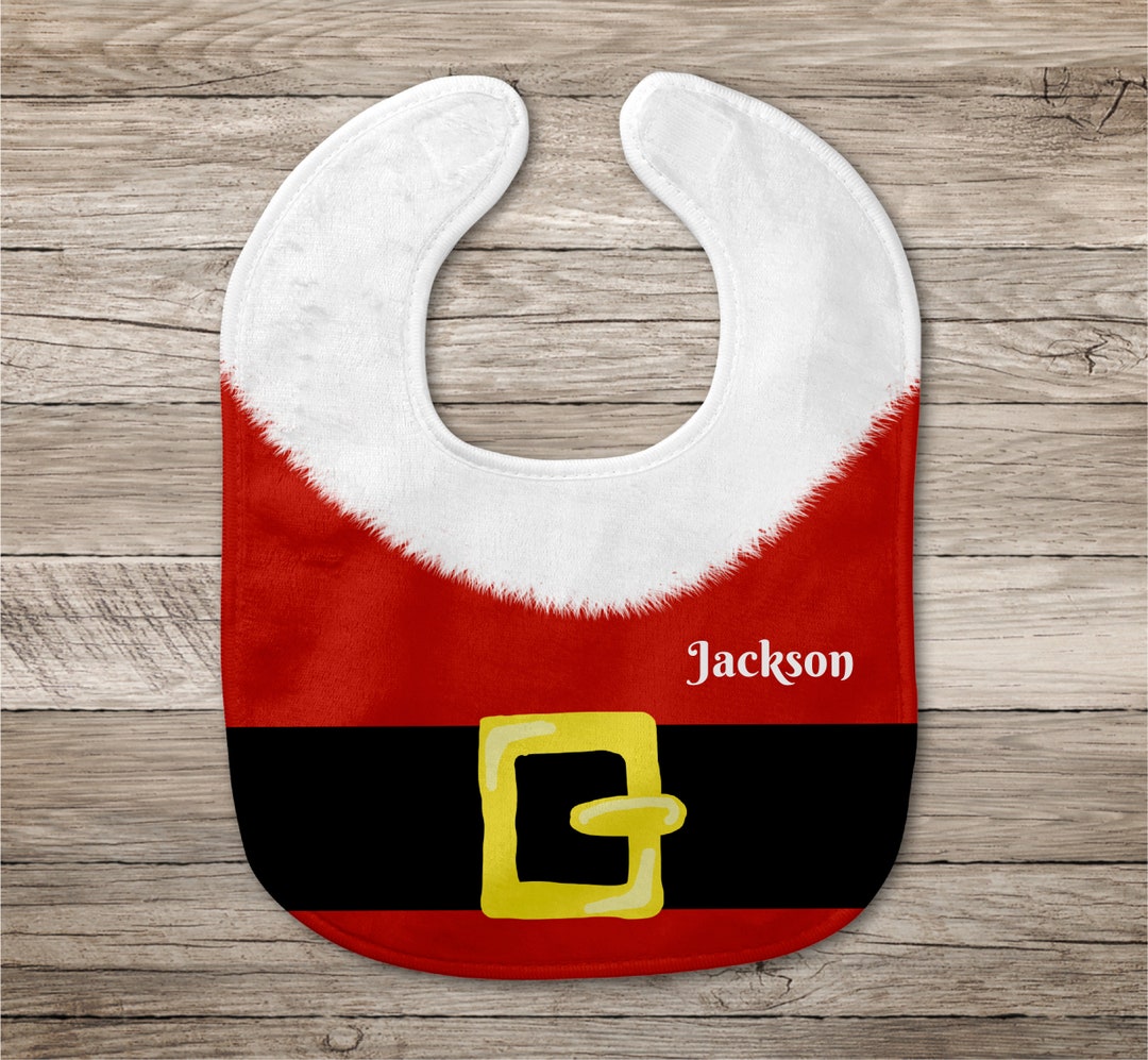 Personalized Santa Baby Bib | Christmas Bib | Name Bib | Personalized ...