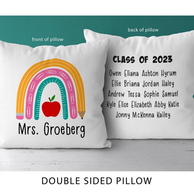 Teacher Name Double Sided - Etsy