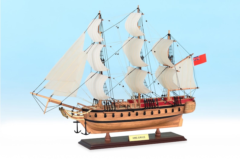 HMS Sirius Tall Ship Model 55cm (21.7") - Handcrafted Fully Assembled ...