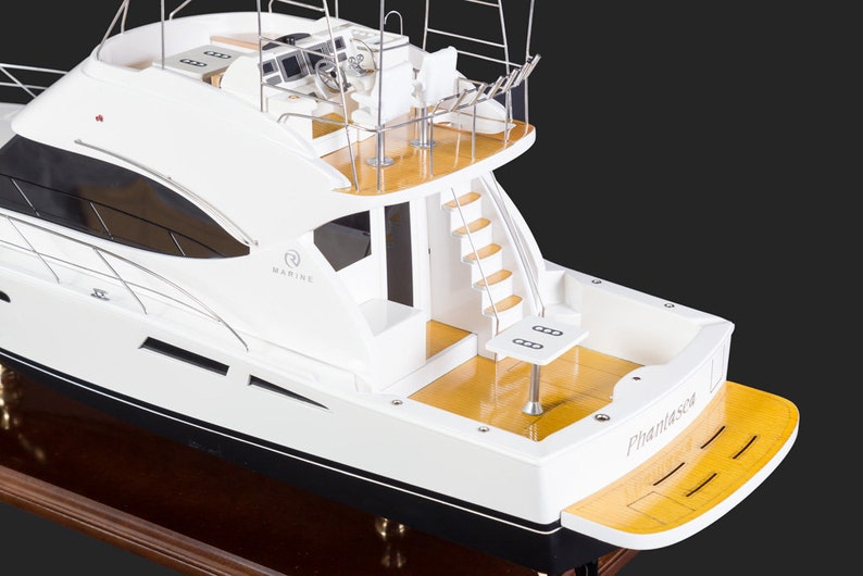Riviera Open Flybridge Modern Yacht Model - Wooden Boat Model, Super ...