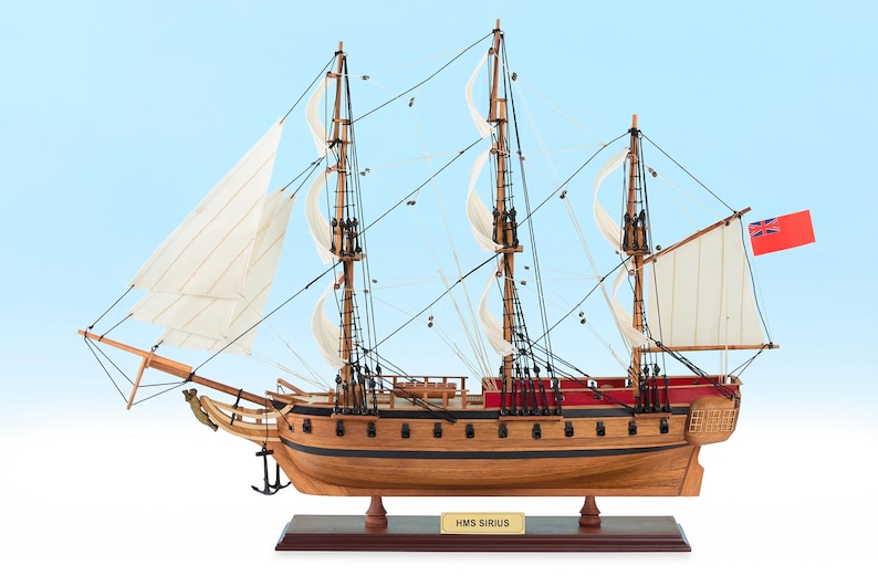 HMS Sirius Tall Ship Model 55cm (21.7") - Handcrafted Fully Assembled ...