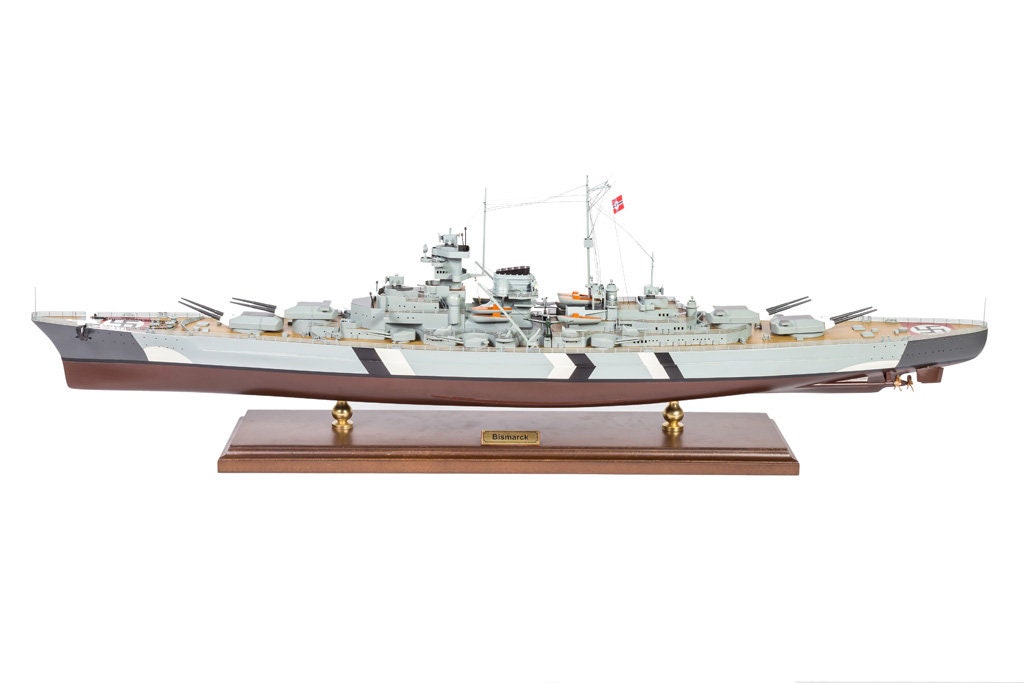 BATTLE SHIP MODEL Bismarck Ship Model Handmade Warship - Etsy