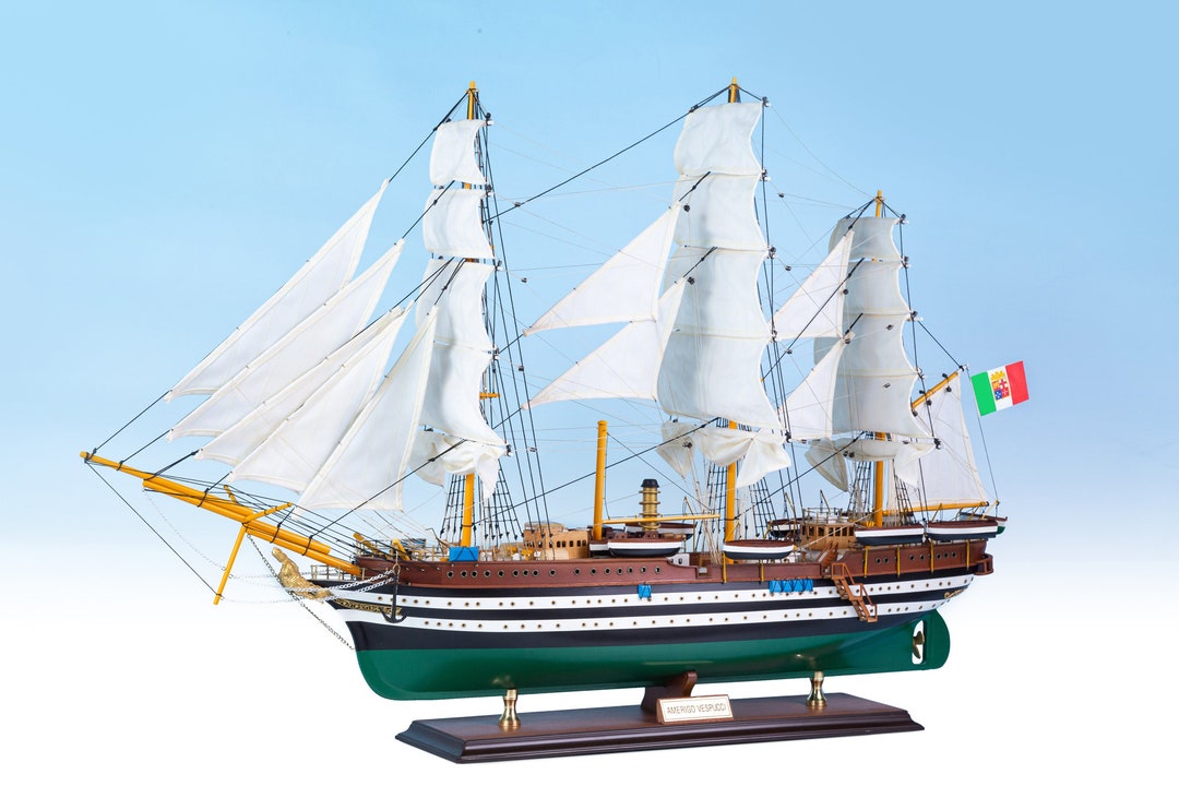 Amerigo Vespucci Model Ship 36.6"- Handcrafted Wooden Italian Ship ...