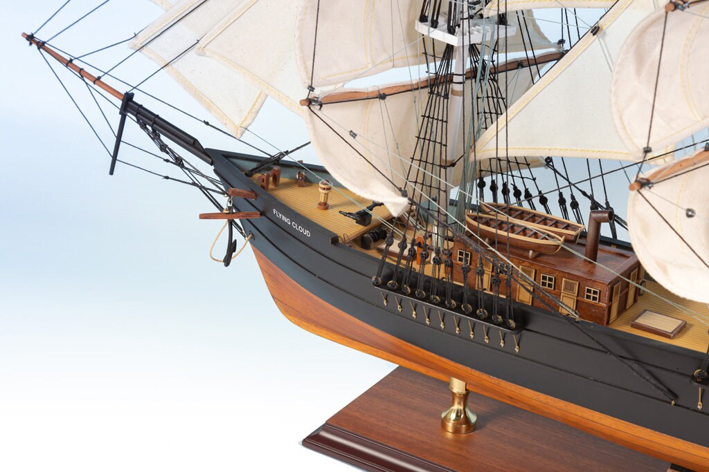 Flying Cloud Clipper Ship Model 35.4" - American Clipper Ship - Wooden ...
