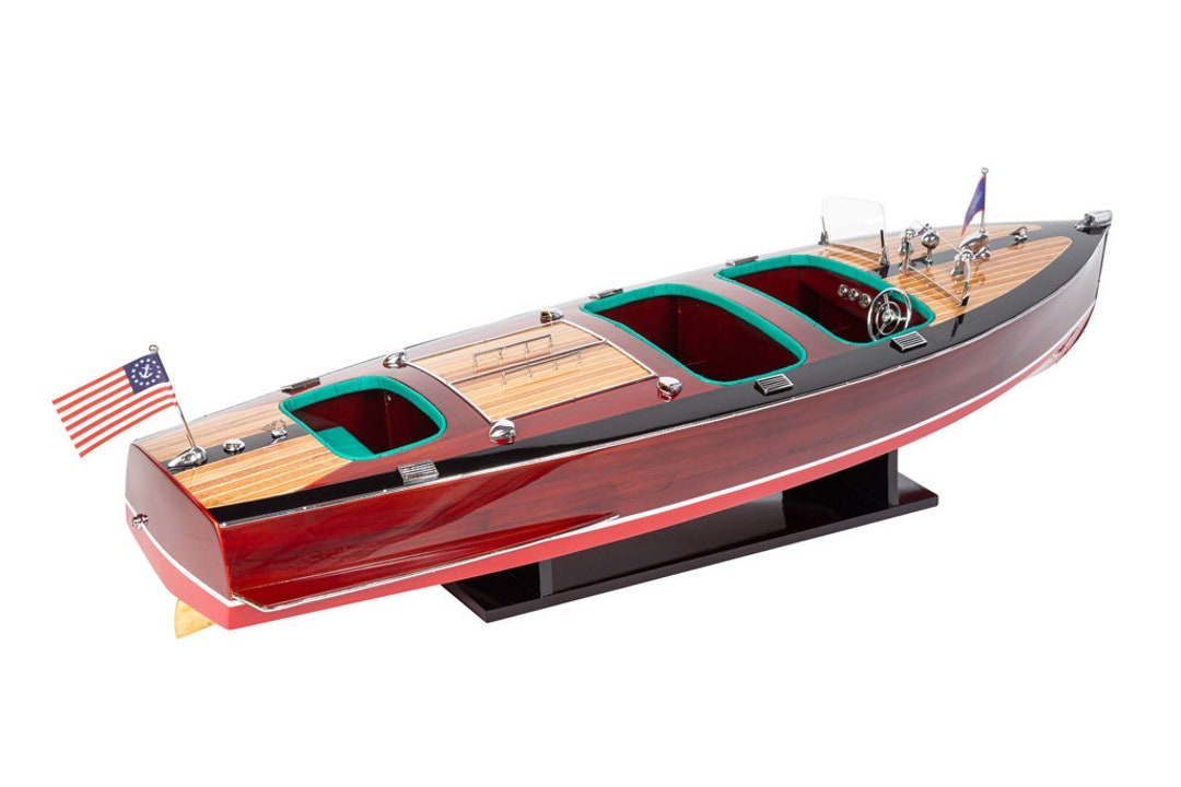 Chris Craft Triple Cockpit Model Speed Boat 80cm (31.5") - Handcrafted ...