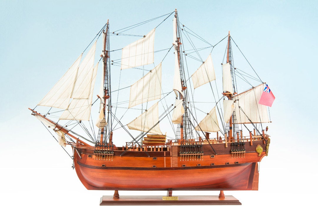 HMB Endeavour Model Ship Boat 95cm (37.4")- Captain James Cook ...