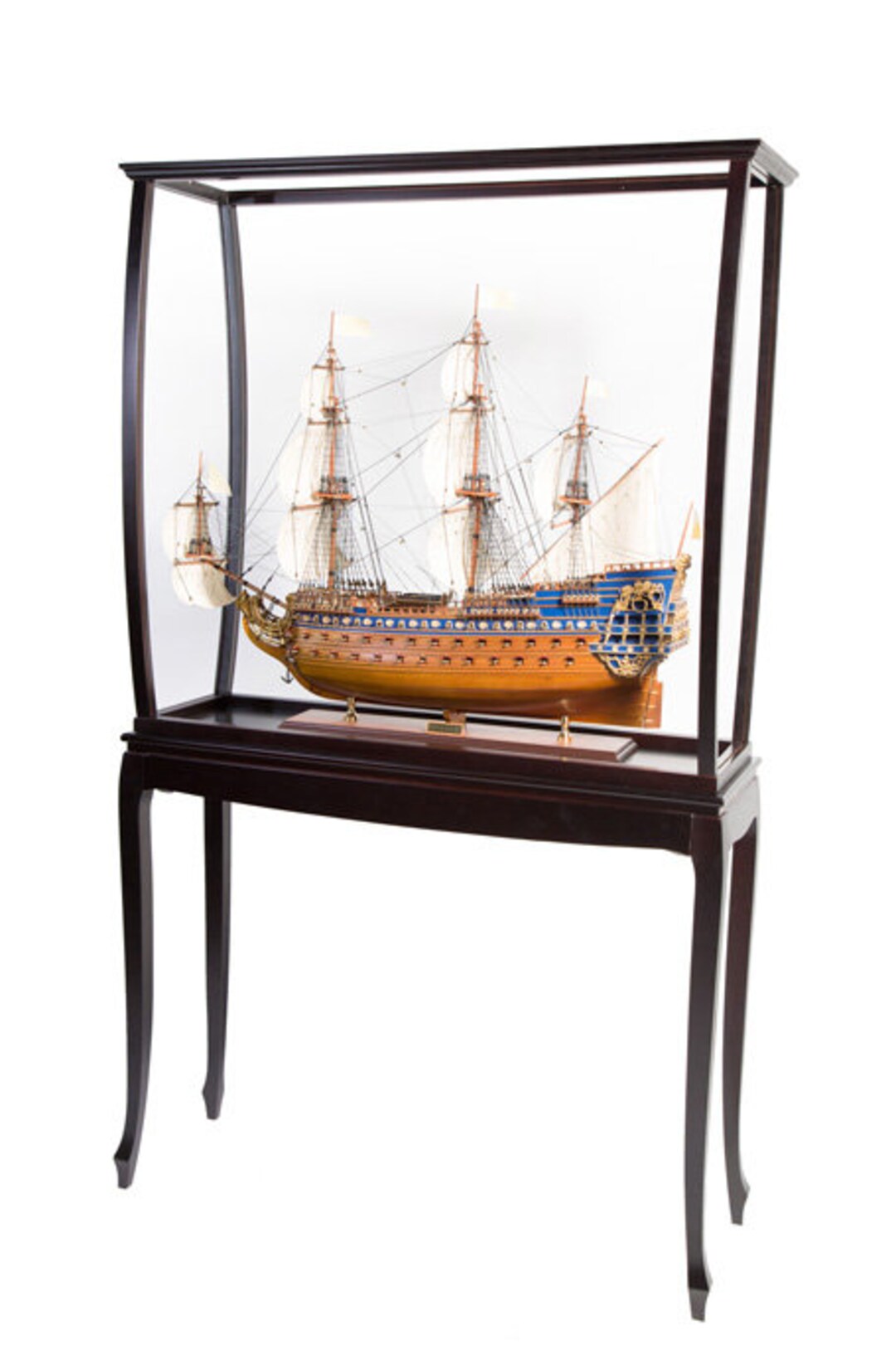 Hardwood Display Case Cabinet for Tall Ships Sailing Ships Scale Models ...