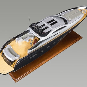 Sunseeker Murcielago Modern Yacht Model - Handcrafted Wooden Boat Model ...
