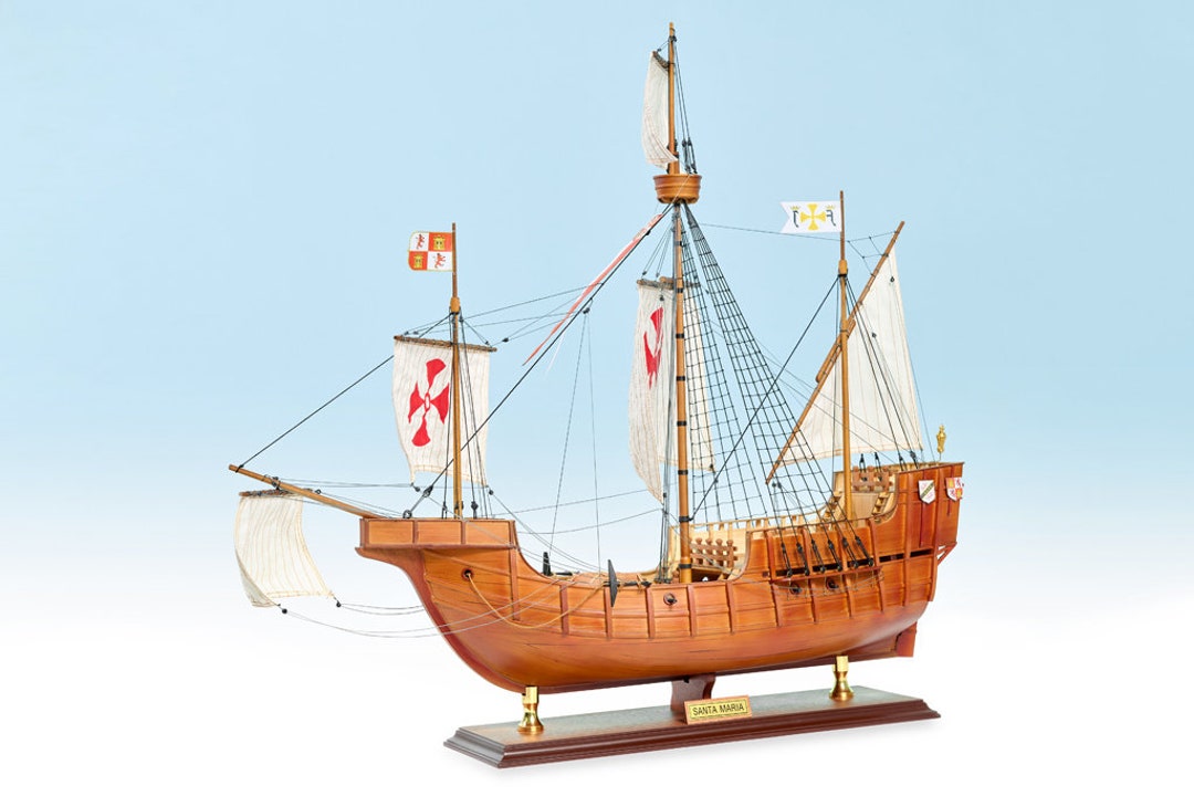Santa Maria Handcrafted Wooden Model Ships 28" - Fully Assembled ...