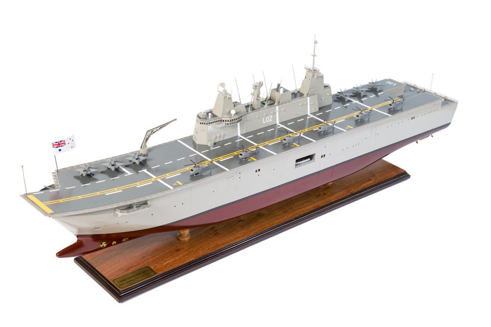 HMAS Canberra Aircraft Carrier Model 90cm - Wooden Warship Models ...