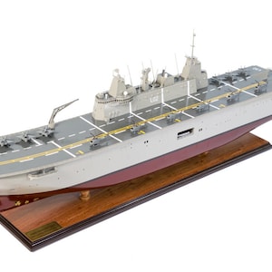 HMAS Canberra Aircraft Carrier Model 90cm - Wooden Warship Models ...