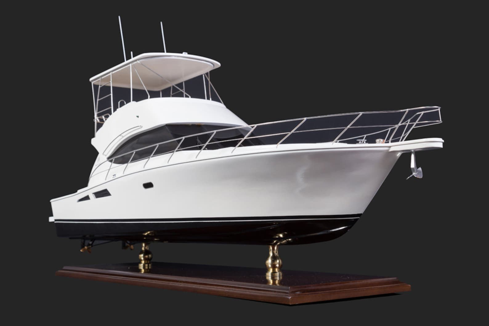 Riviera Open Flybridge Modern Yacht Model - Wooden Boat Model, Super ...