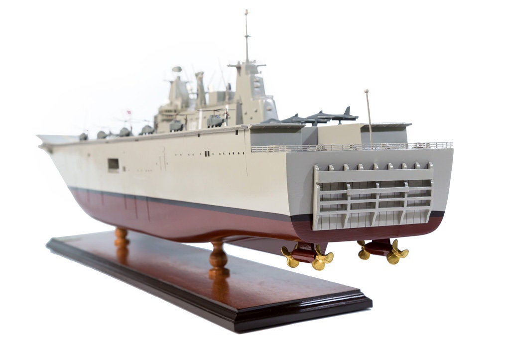 HMAS Canberra Aircraft Carrier Model 90cm Wooden Warship | Etsy