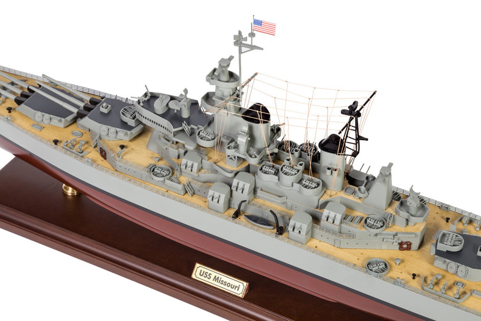 USS Missouri Battleship Model Wooden Warship Models Royal - Etsy