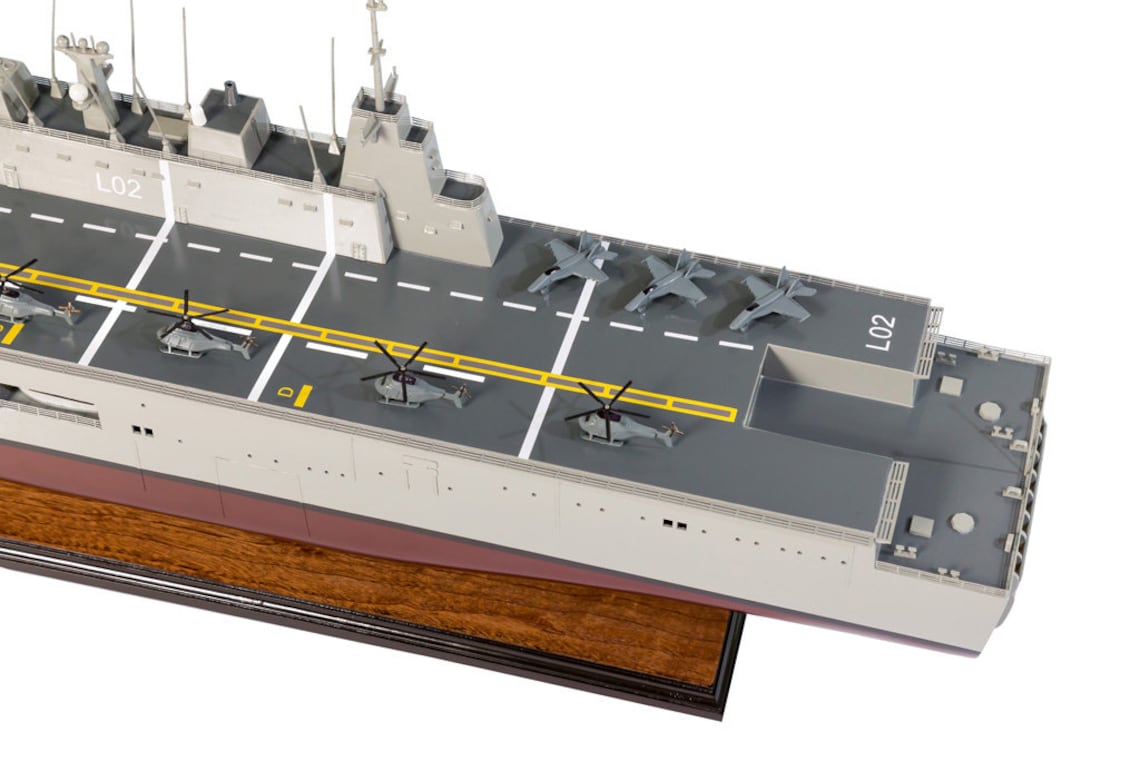 HMAS Canberra Aircraft Carrier Model 90cm - Wooden Warship Models ...