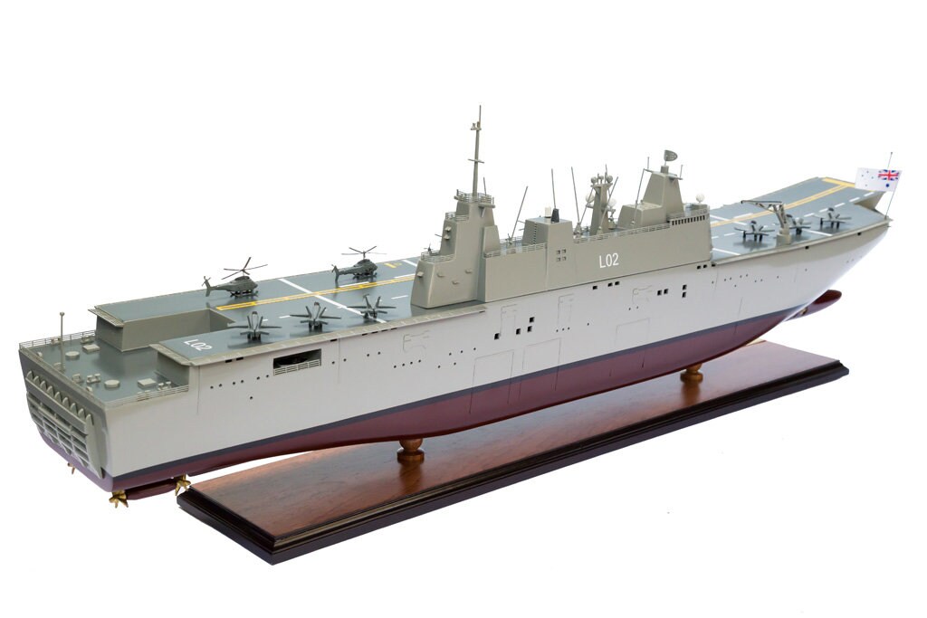 HMAS Canberra Aircraft Carrier Model 90cm - Wooden Warship Models ...