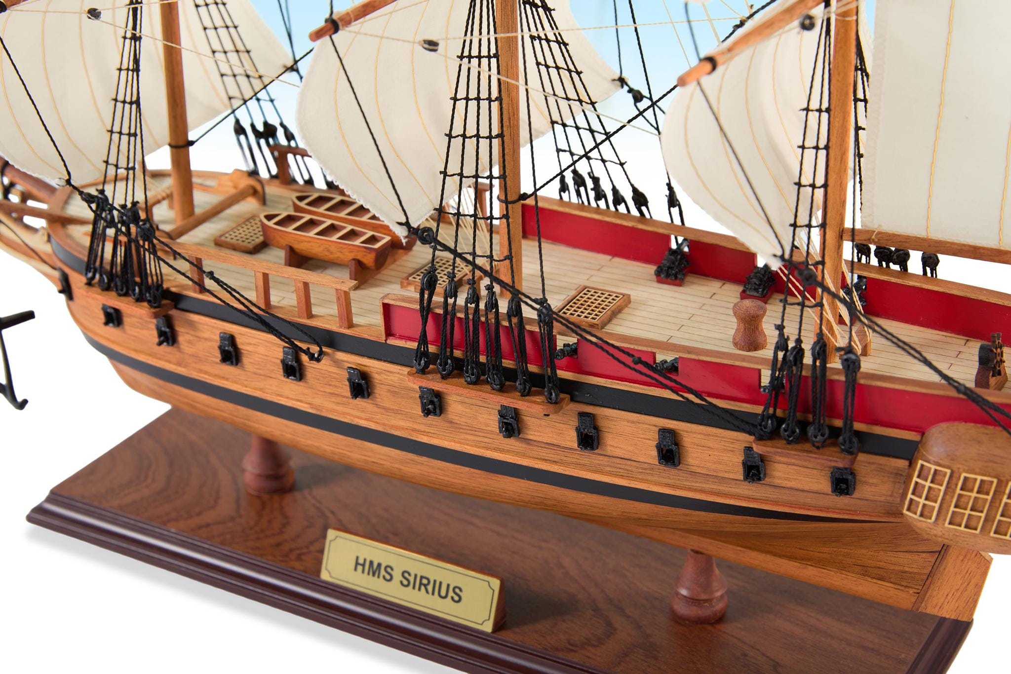 HMS Sirius Tall Ship Model 55cm (21.7") - Handcrafted Fully Assembled ...