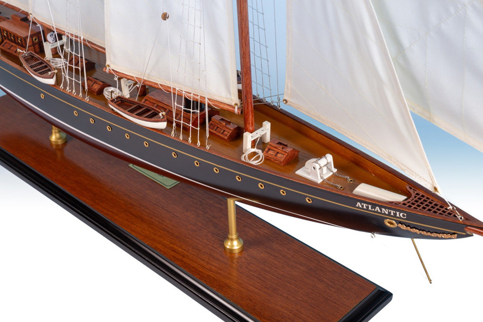 Atlantic Sailing Yacht Model 100cm - Wooden Model Sailing Yachts, Model ...
