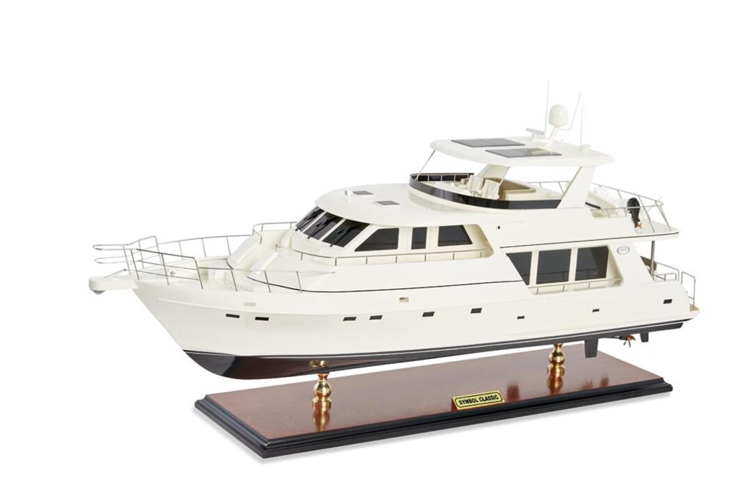 Symbol 63 Classic Power Boat Model 80cm - Wooden Boat Model, Super ...