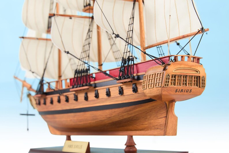 HMS Sirius Tall Ship Model 55cm (21.7") - Handcrafted Fully Assembled ...