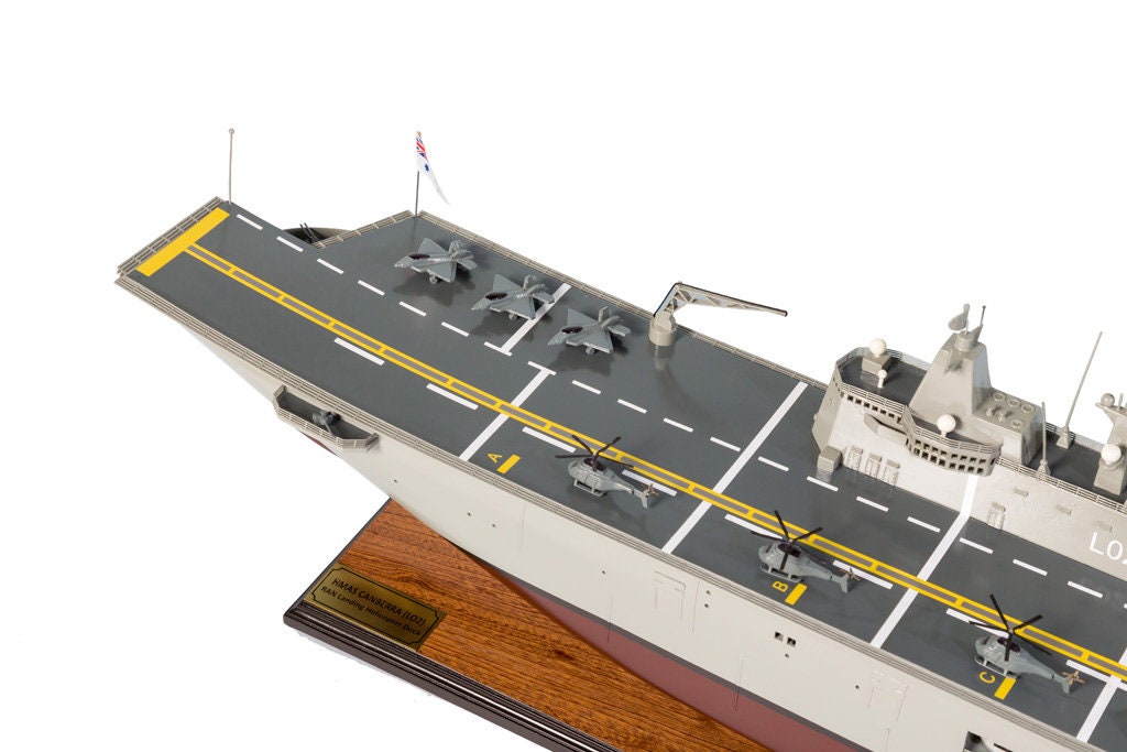 HMAS Canberra Aircraft Carrier Model 90cm Wooden Warship | Etsy
