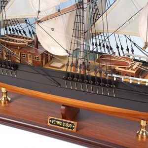 Flying Cloud Clipper Ship Model 35.4" - American Clipper Ship - Wooden ...