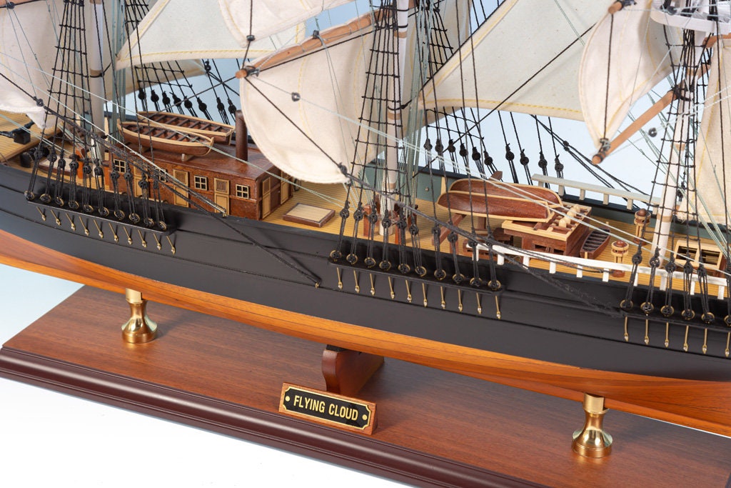Flying Cloud Clipper Ship Model 35.4" - American Clipper Ship - Wooden ...