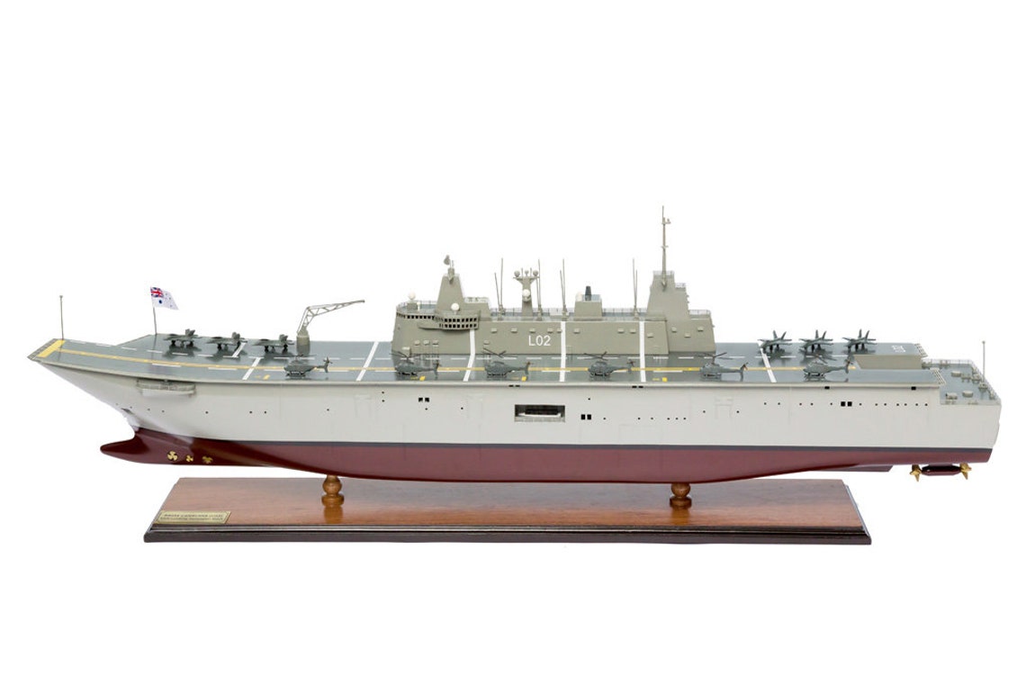 HMAS Canberra Aircraft Carrier Model 90cm - Wooden Warship Models ...