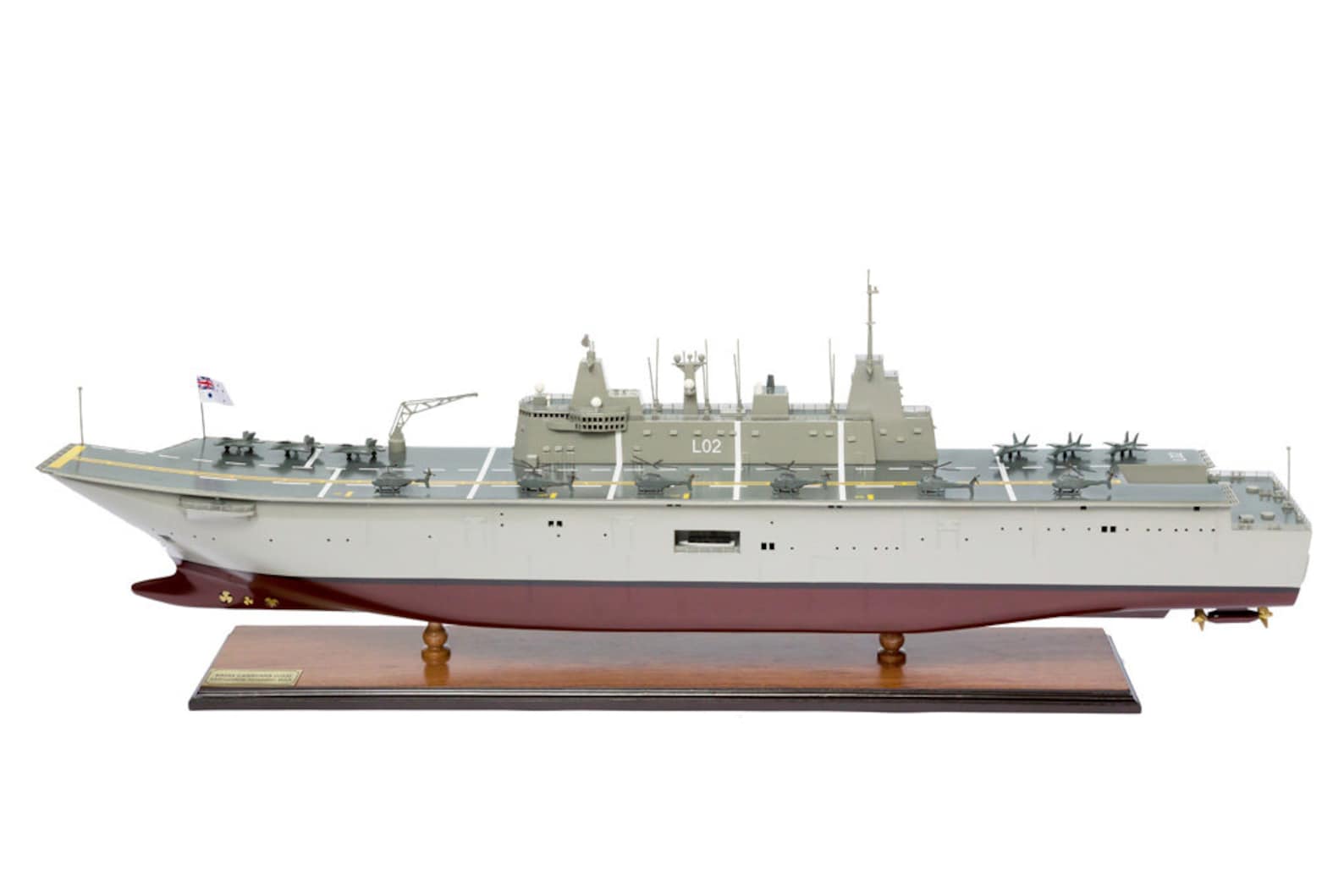 HMAS Canberra Aircraft Carrier Model 90cm - Wooden Warship Models ...