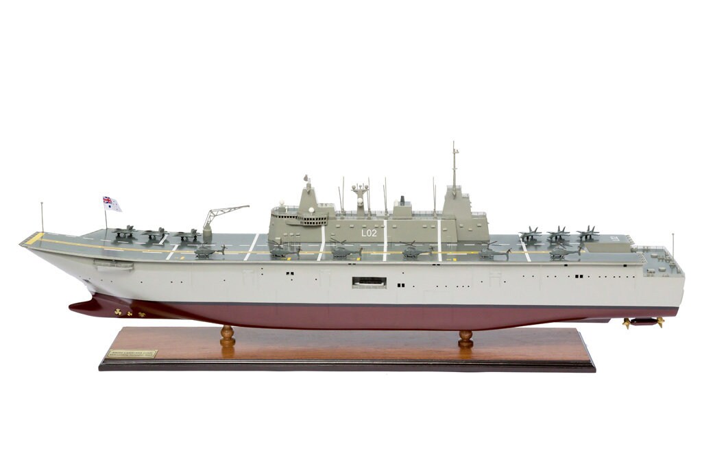 HMAS Canberra Aircraft Carrier Model 90cm Wooden Warship | Etsy