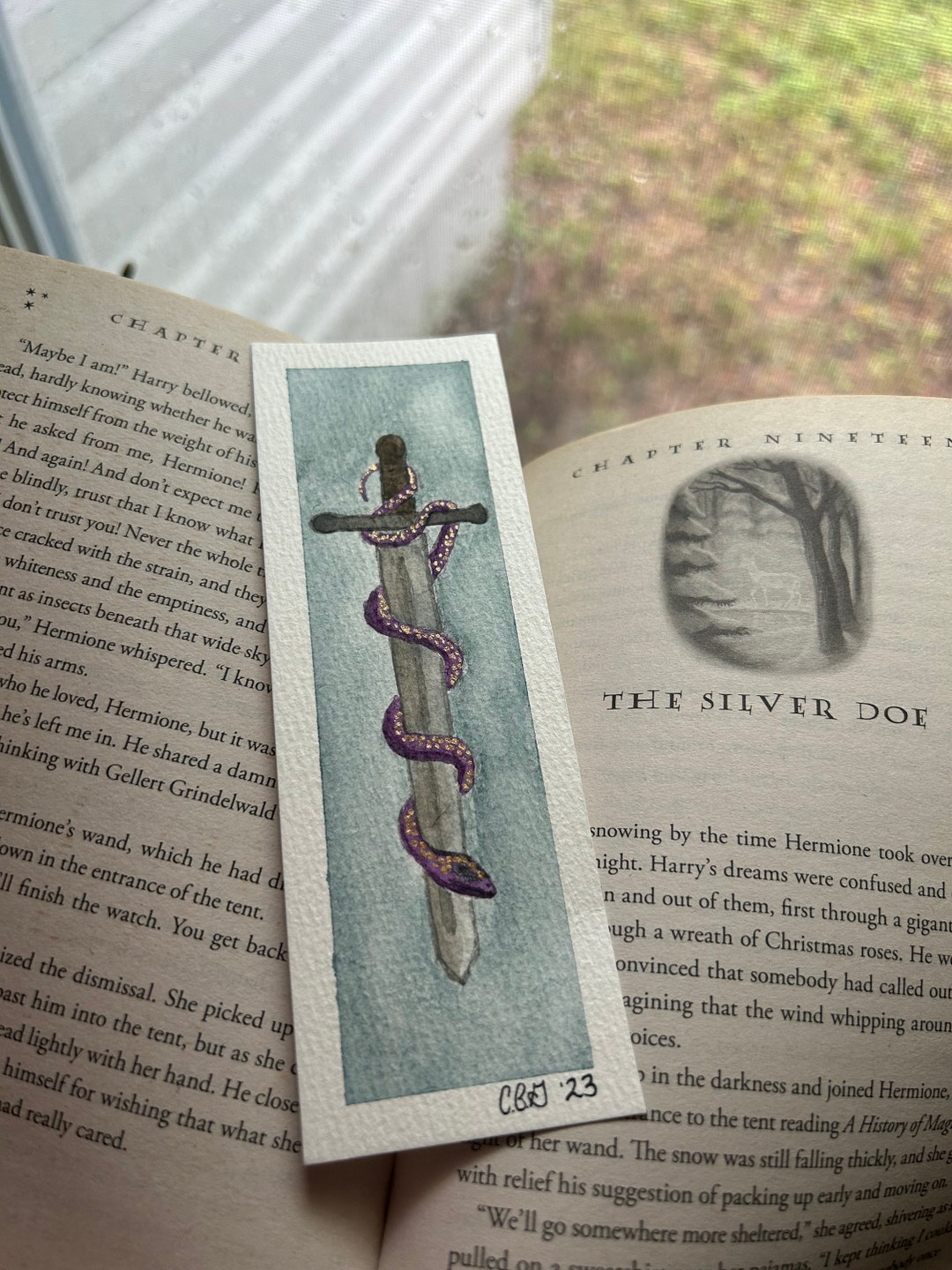 Sword and Snake Bookmark - Etsy