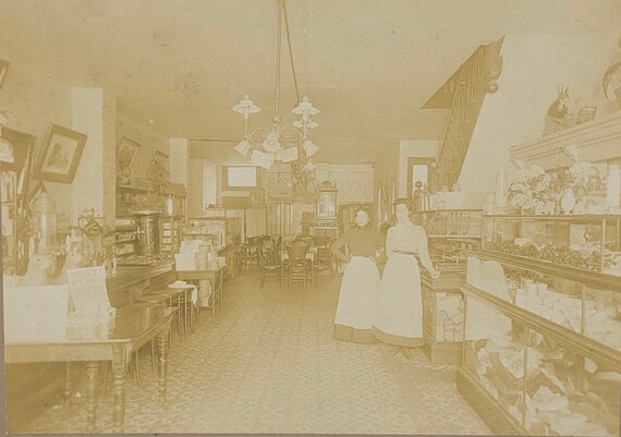 Candy Store and Soda Fountain Mounted Photo Ca 1890two Women - Etsy