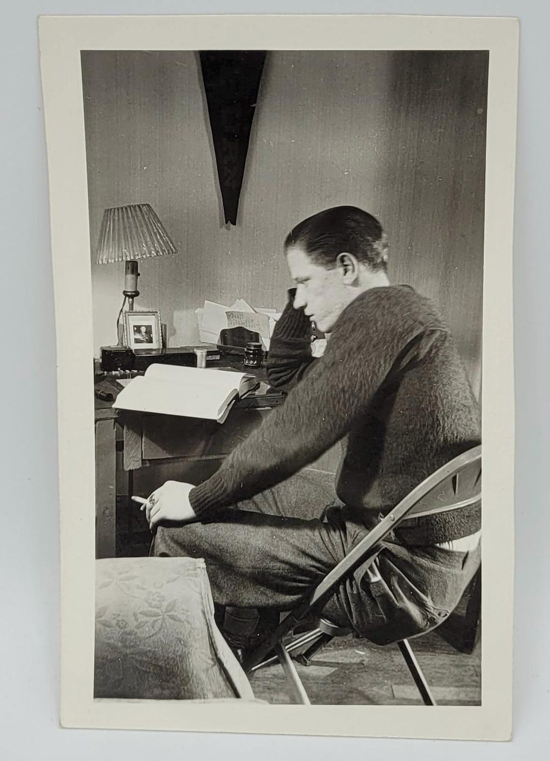Man Reading and Smoking~vintage Photo~lengthy Note About Photo ...