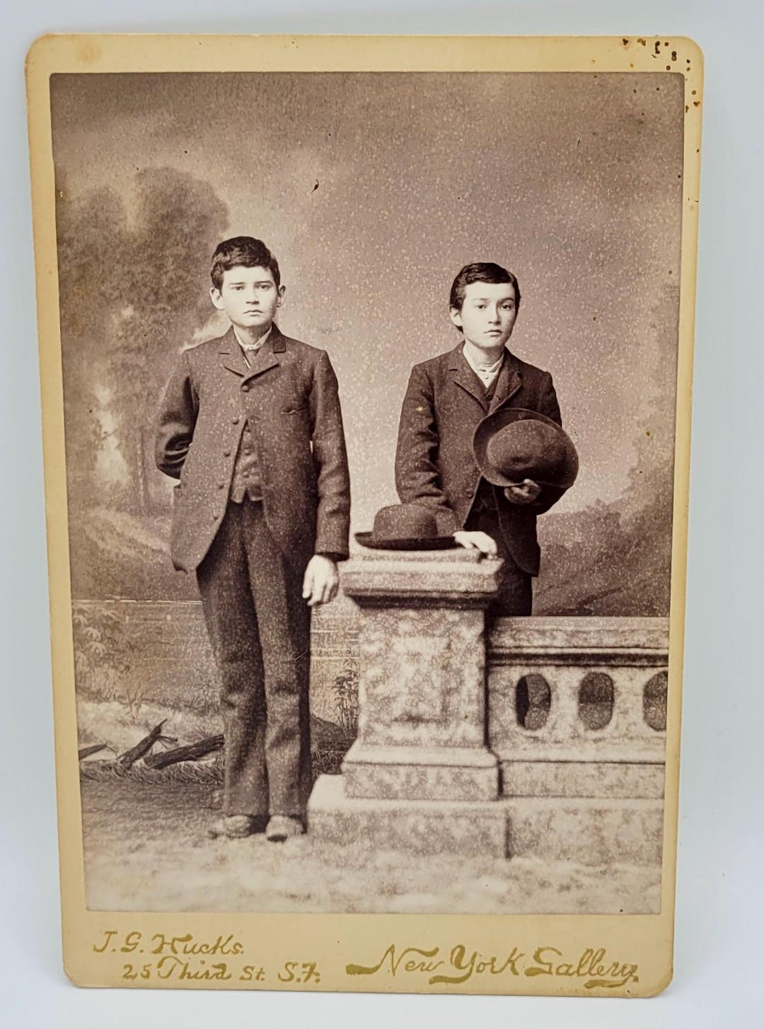 Two Tween Boys~cabinet Card Photo~photo Props & Studio Backdrop - Etsy