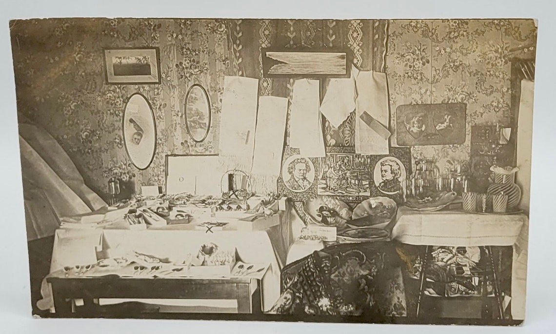 Edna's Wedding Presents~rppc~house Interior Gifts Displayed~1910~photo ...