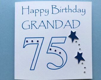 75th Birthday Card Dad | Etsy UK