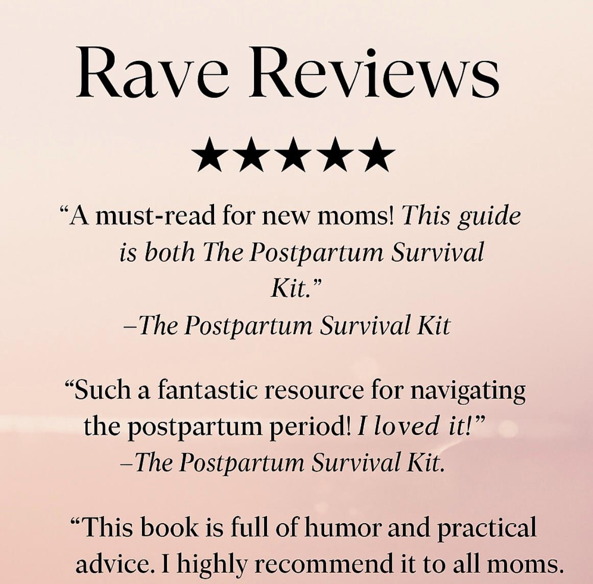 New Mom Postpartum Survival Kit: Digital Ebook + Logs (instant Download ...