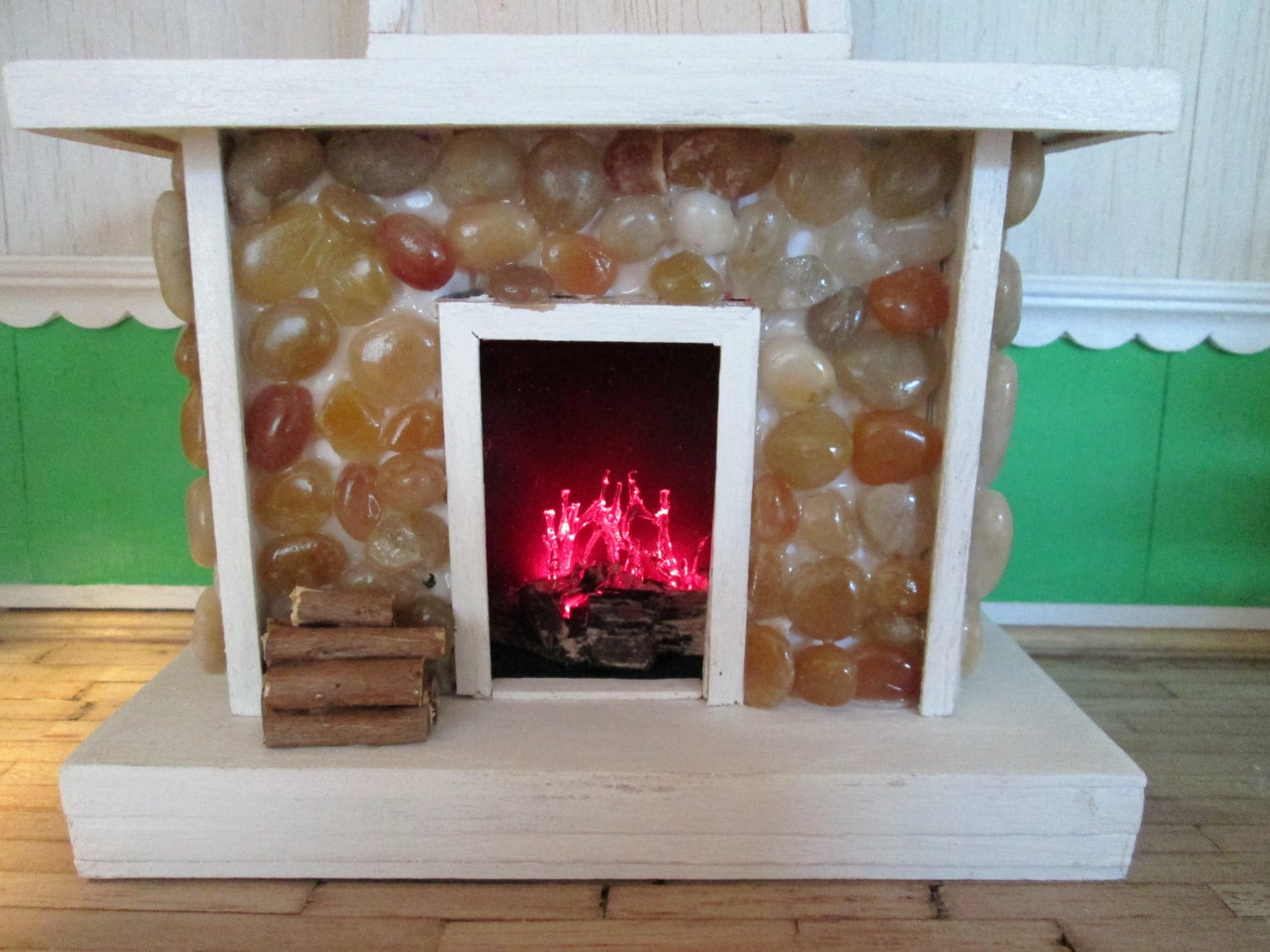 1:12 Dollhouse fireplace, stone fireplace, miniature fireplace, unique ...