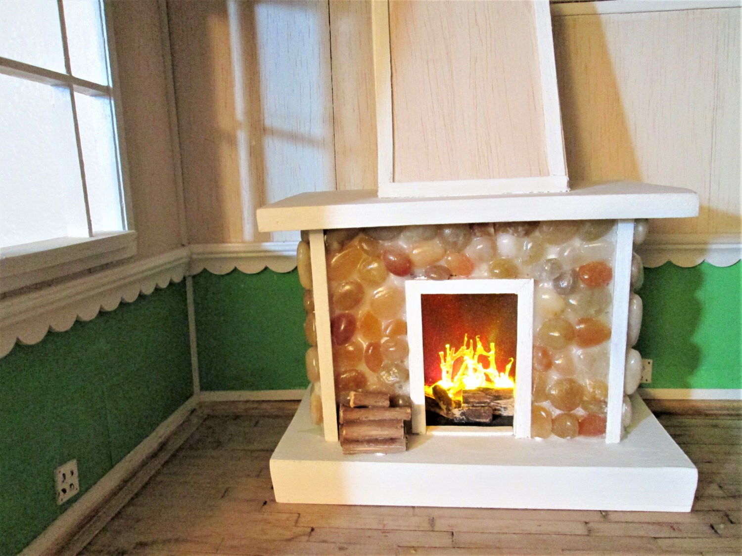 1:12 Dollhouse fireplace, stone fireplace, miniature fireplace, unique ...
