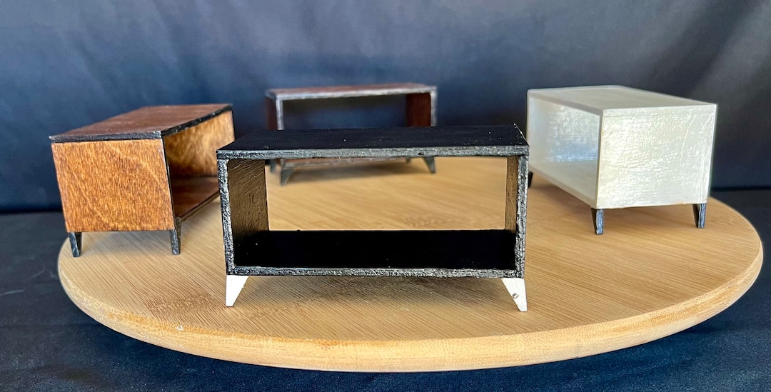 1:12 Scale Modern Television Stand, Entertainment Stand, Mini TV Stand ...