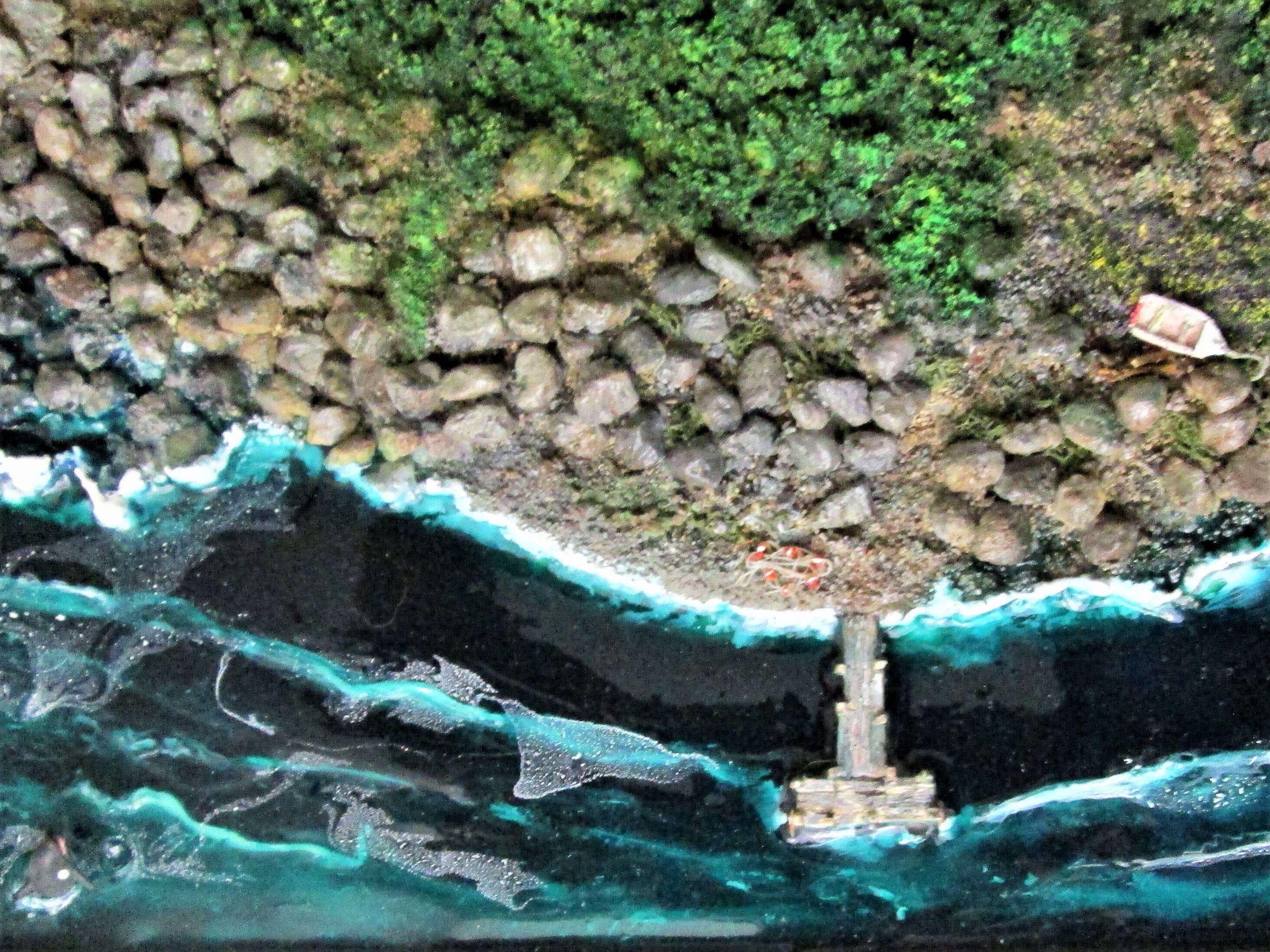Miniature Sculpture with working lights, Diorama, Light house, Maine ...