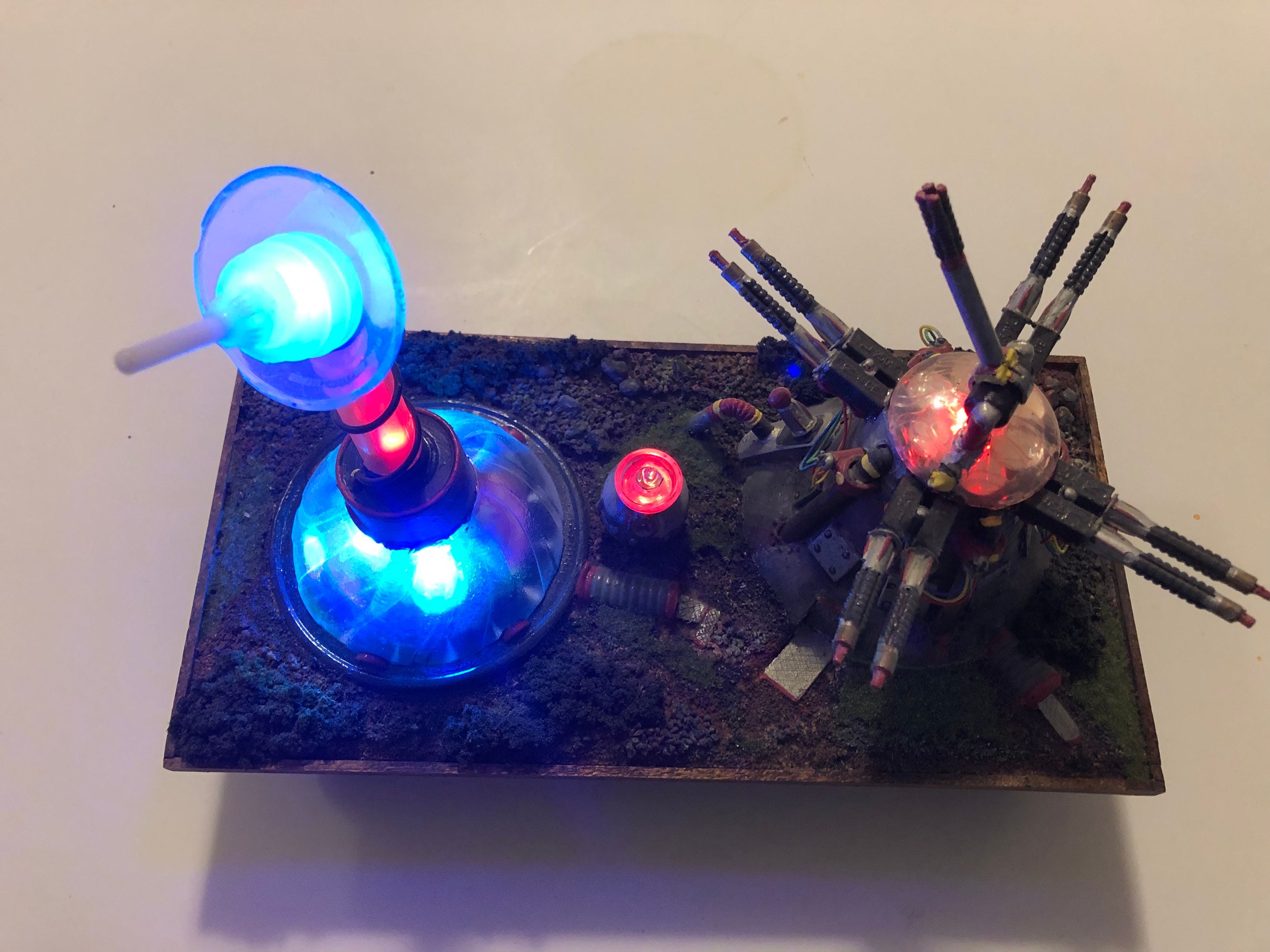 Sci Fi Diorama, Space and Air Defense, Outpost 4, miniature sculpture ...