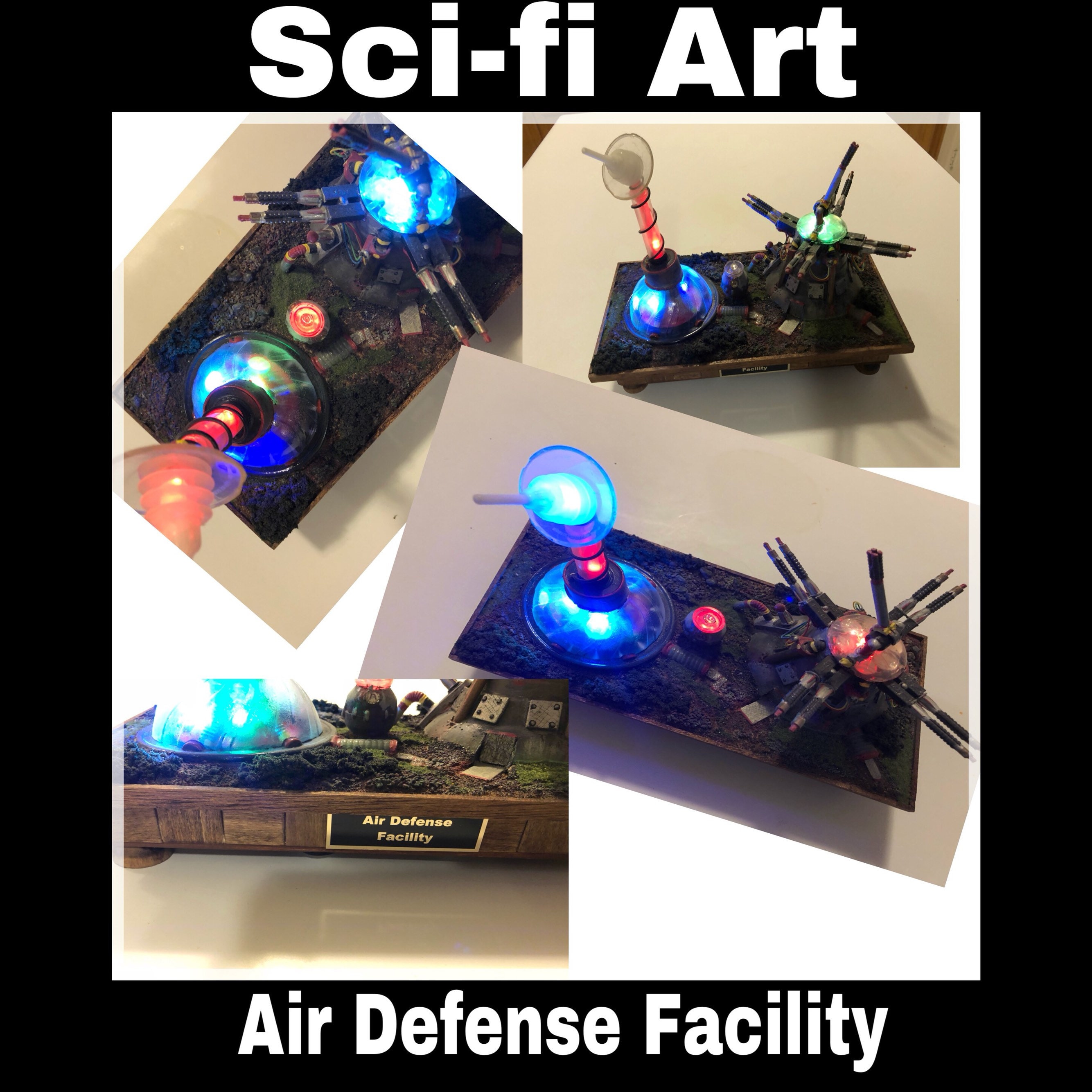 Sci Fi Diorama, Space and Air Defense, Outpost 4, miniature sculpture ...