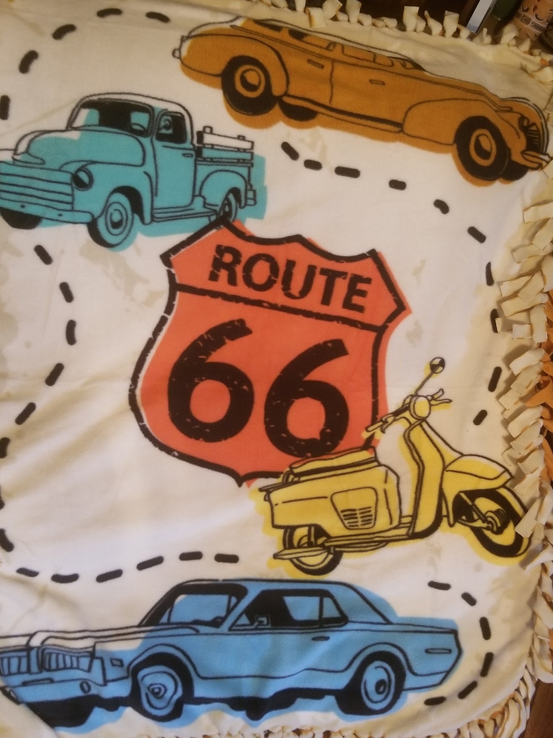 Route 66 No Sew Throw Blanket - Etsy