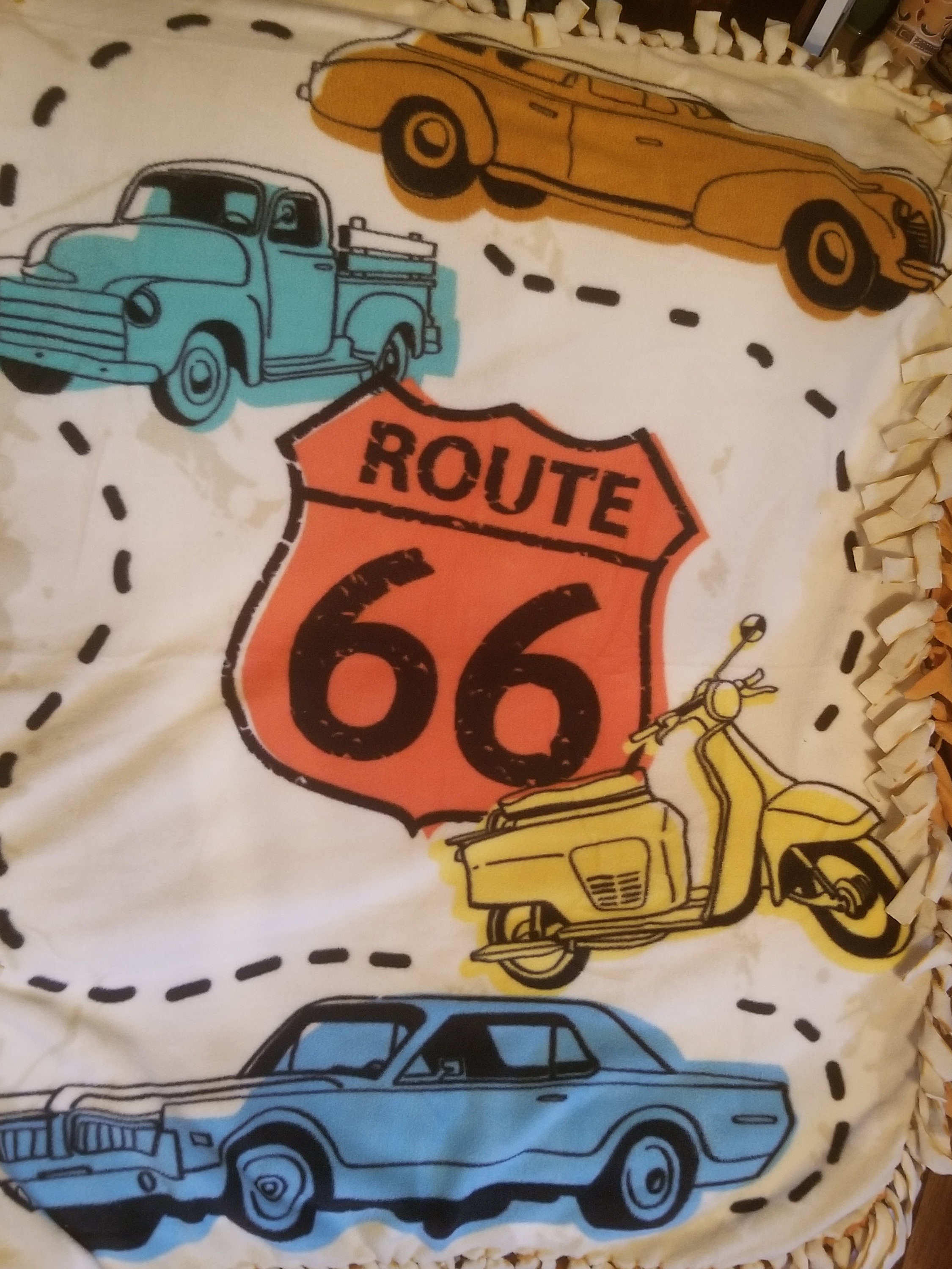 Route 66 No Sew Throw Blanket - Etsy