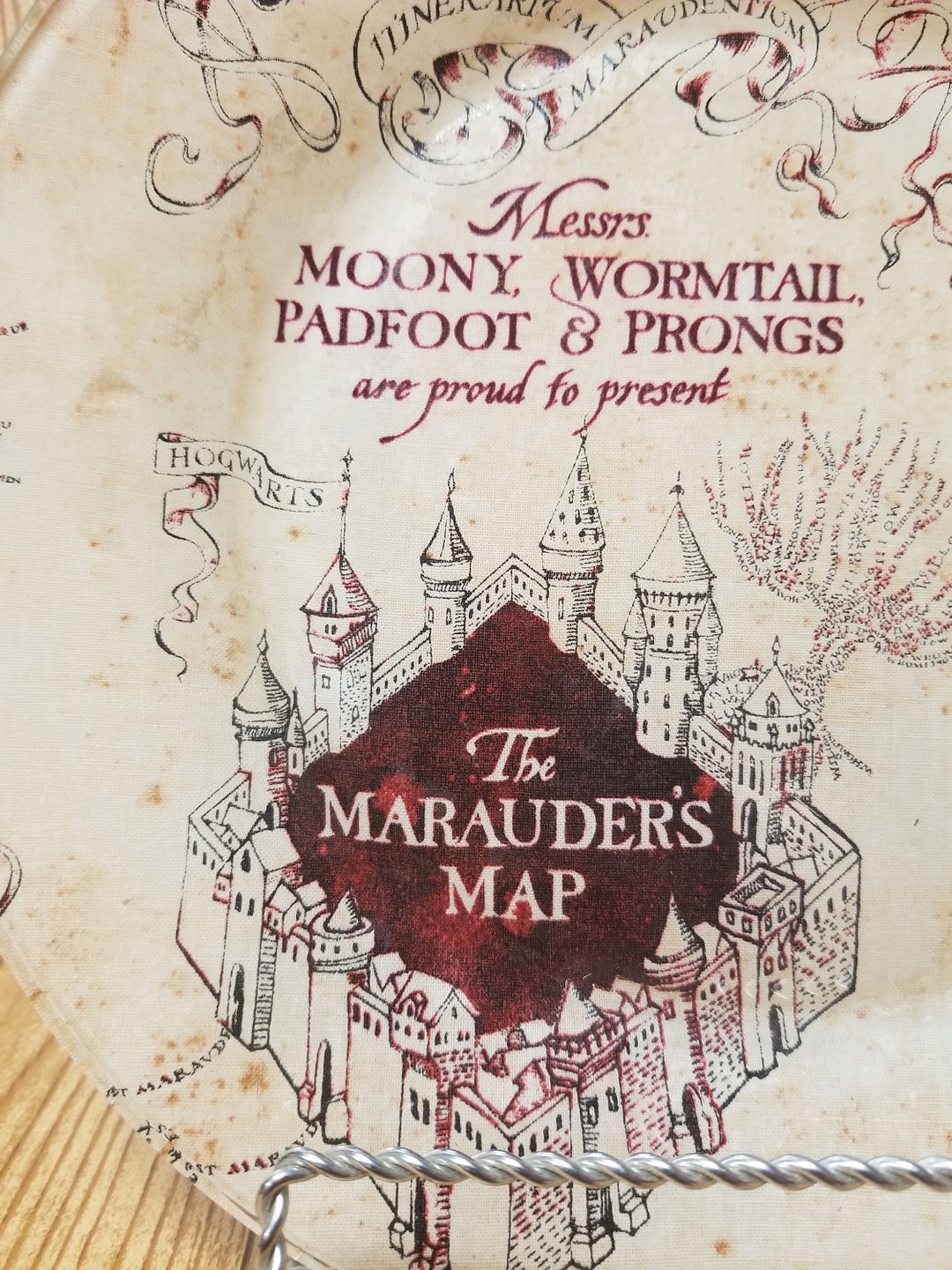 Wizard School Marauders Map Decoupage Glass Plate - Etsy Österreich