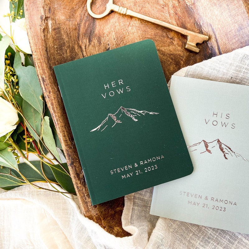 Vow Booklets Mountains - Etsy