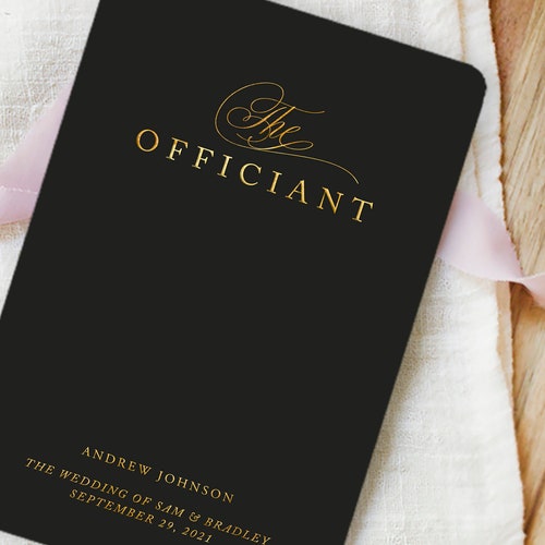 Wedding Officiant Book Officiant Gift Officiant Journal - Etsy