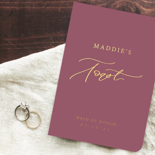 Wedding Toast Booklet Maid of Honor Toast Best Man Speech - Etsy