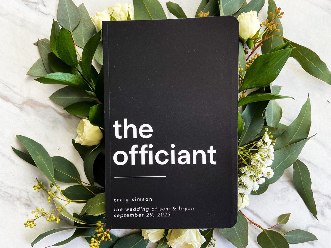Wedding Officiant Book, Officiant Gift, Officiant Journal, Officiant's ...